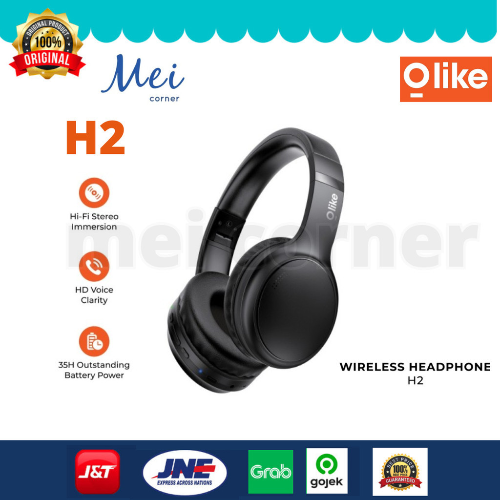 Jual OLIKE H2 ANC WIRELESS HEADPHONE BLUETOOTH 5.3 FULL HD 35 HOUR ...