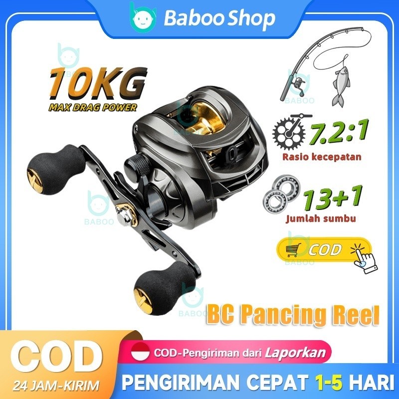 Jual Rell Pancing Bc 7.2: 1 Reel Pancing 12BB Max Drag 8KG Real Pancing ...