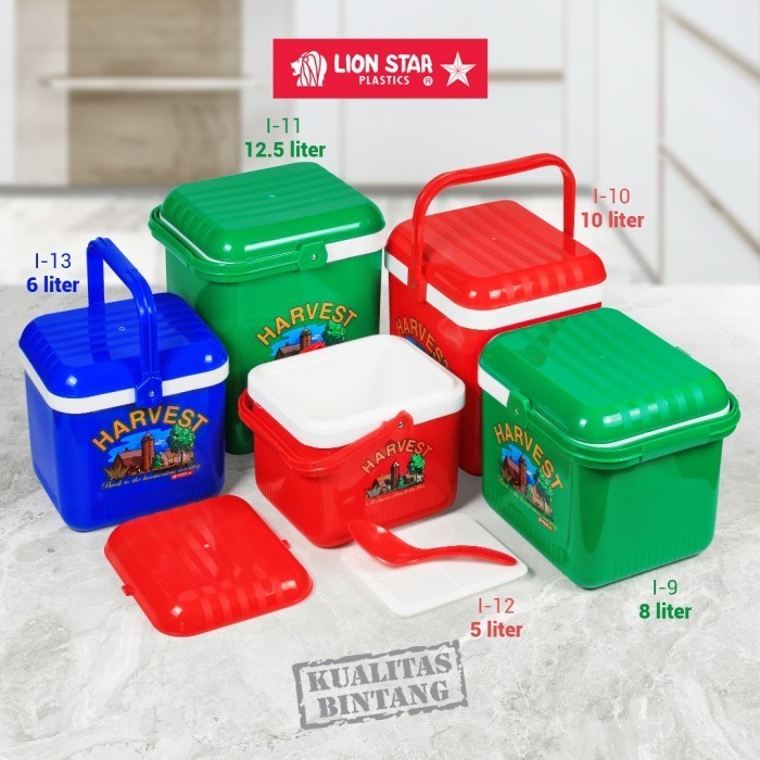 Jual MICTON Lion Star Square Rice Ice Bucket Box / Termos Nasi Kotak ...