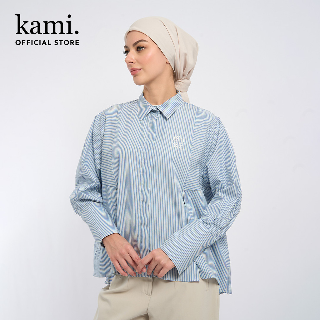 Jual Kami Kiyo Regular Top Atasan Lengan Panjang Wanita | Shopee Indonesia