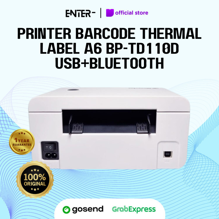 Jual Printer Barcode Thermal Label Resi A6 BLUEPRINT TD110D USB+Bluetooth | Shopee Indonesia