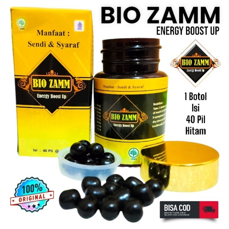 Jual BIO ZAMM ENERGY BOOST UP 1 BOTOL ISI 40 PIL HITAM AJAIB TERBAIK ...