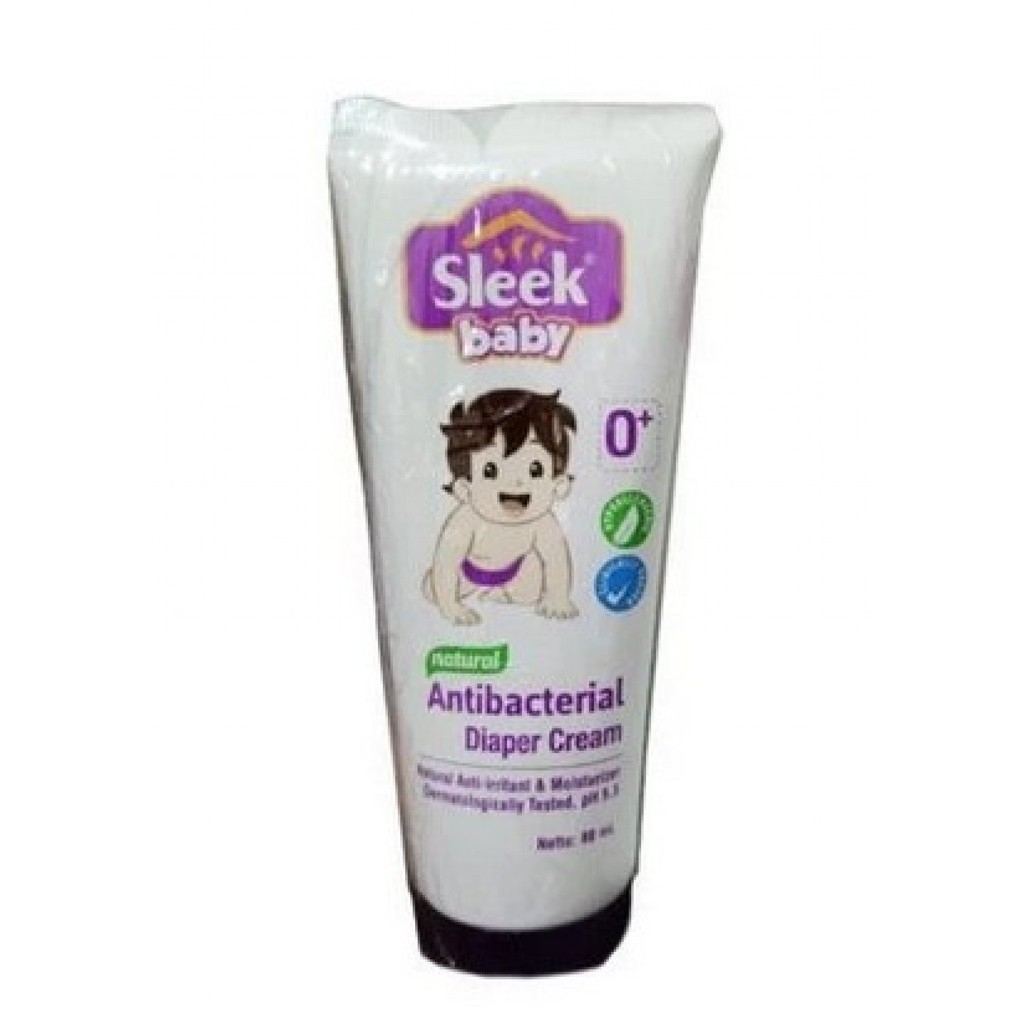 Jual Sleek Baby Natural Antibacterial Diaper Cream Tube 80 Ml | Shopee Indonesia