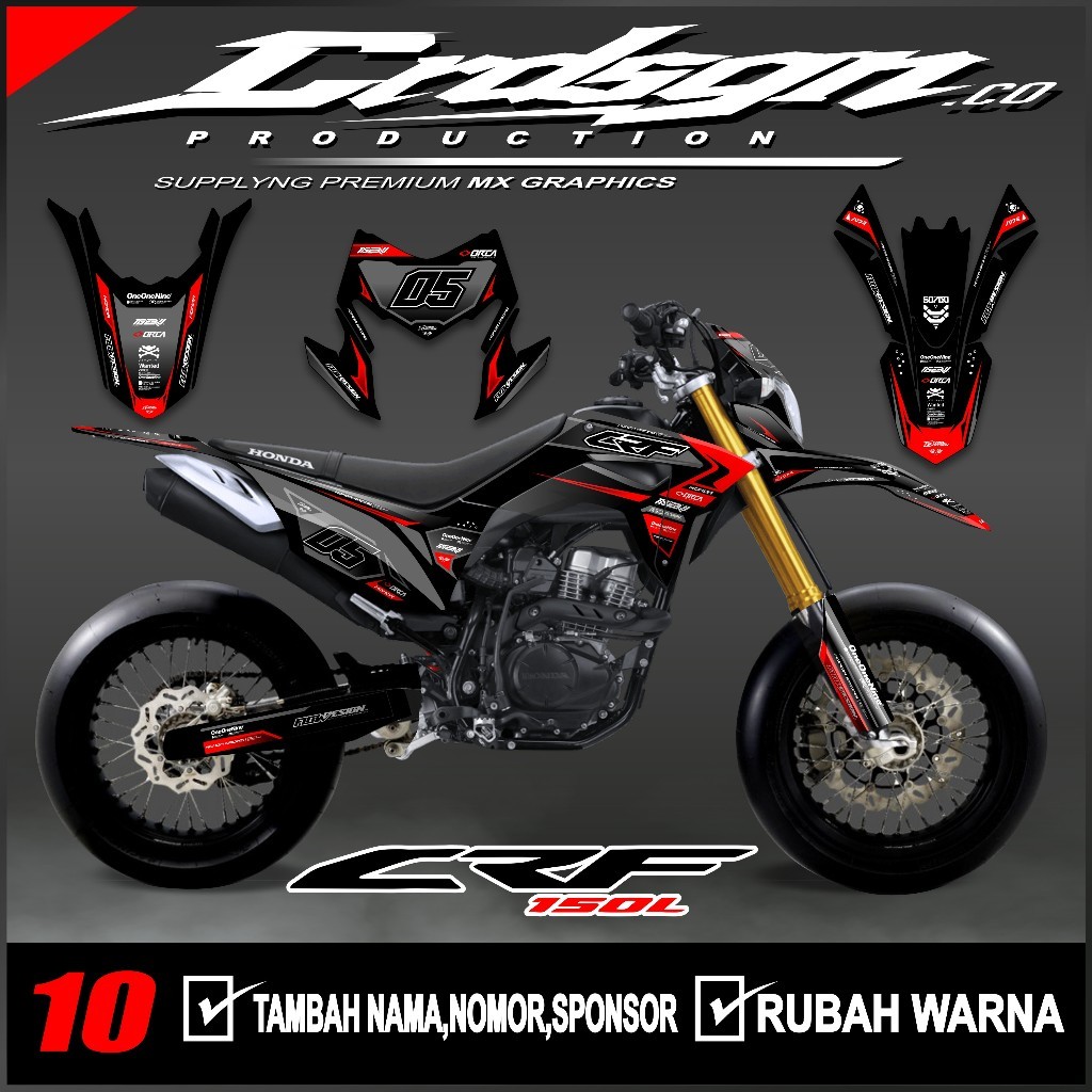 Jual Decal Sticker crf 150 L / Decal crf custom Full Body Super Glosy Free Request | Shopee ...