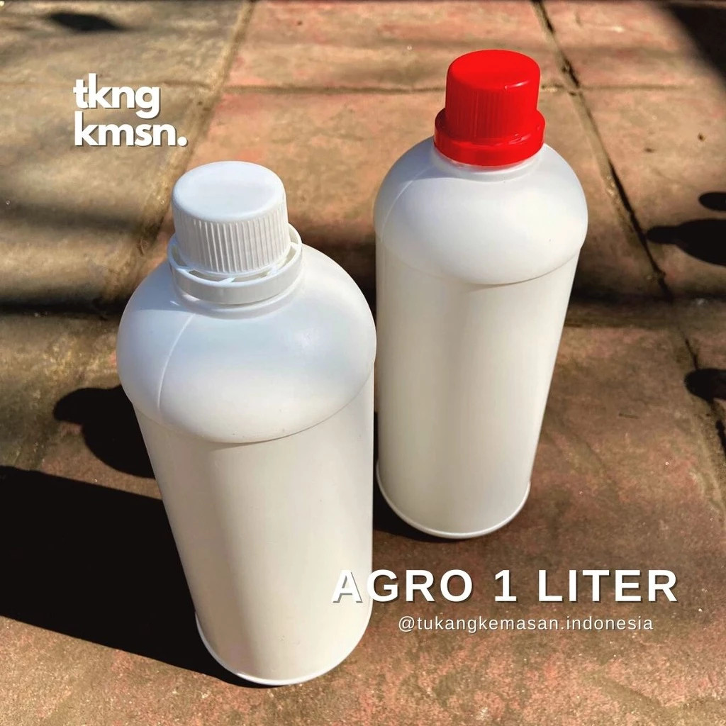 Jual Botol Agro Labor 1000ml Plastik HDPE Putih Solid / Botol Pupuk 1000 ml / Botol Parfum 1 ...