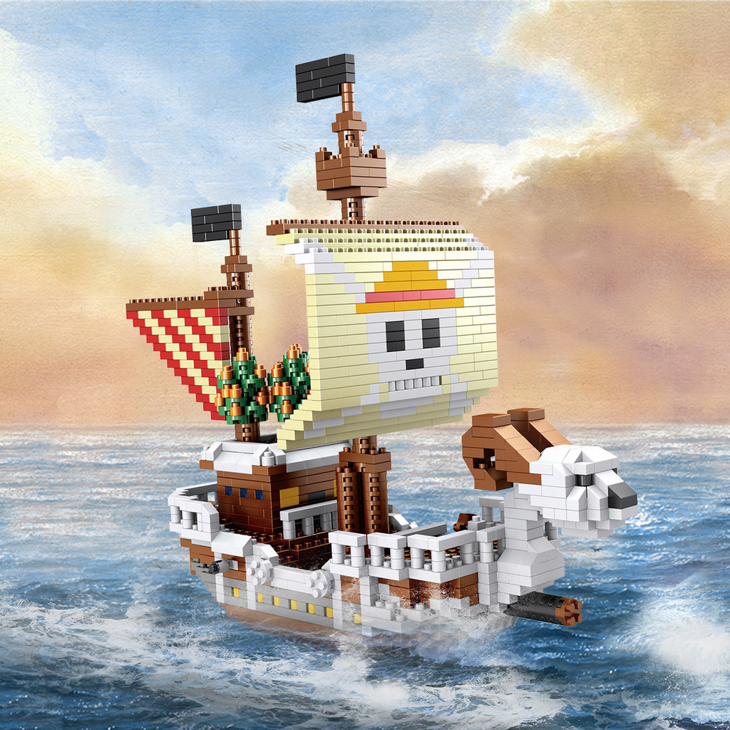 Jual Ocean Pirate Ship Plastic 3D Model Building Blocks for Adults Boys ...