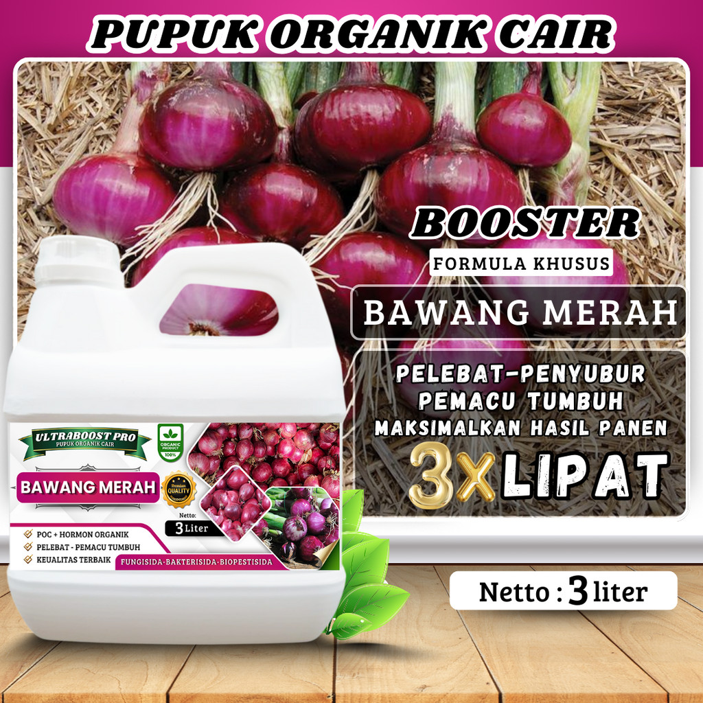 Jual Pupuk Organik Cair UltraBoost Pro Khusus Tanaman bawang merah, bawang putih, bawang bombai ...