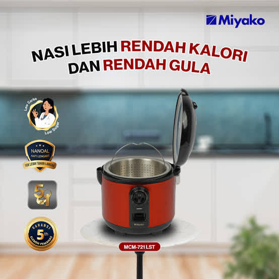Jual Miyako Electronic - Rice Cooker Low Sugar - MCM-721 LST 1,8 Liter ...