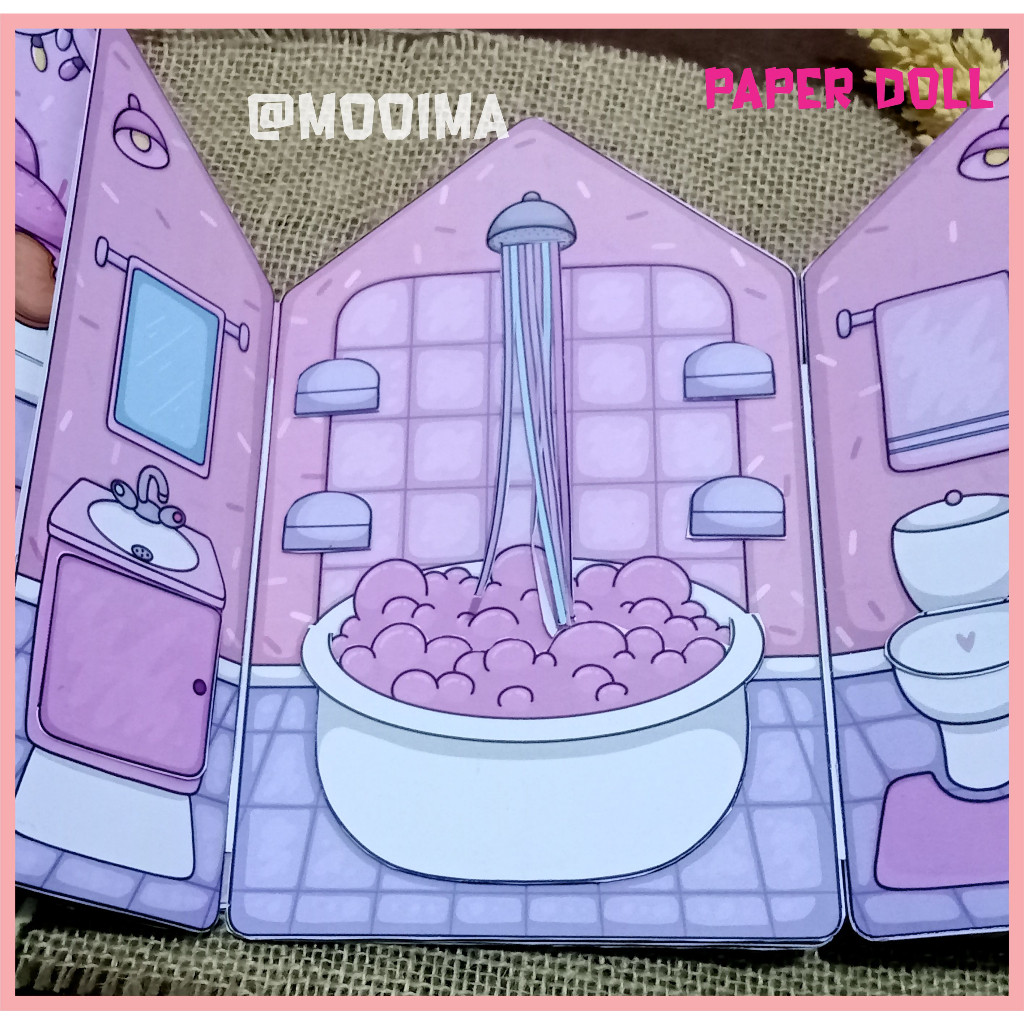 Jual Paper doll house Candy mainan edukasi quiet book menggunting dan ...