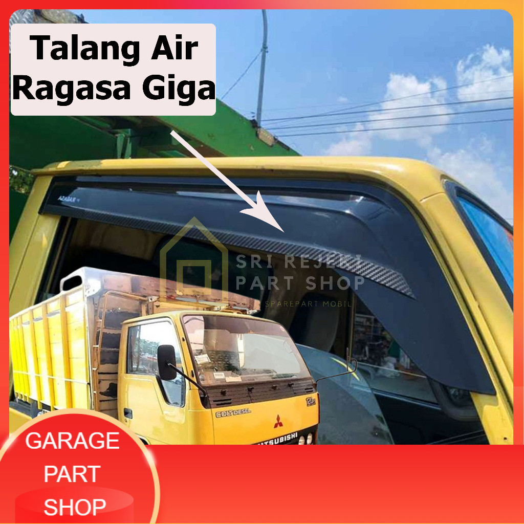 Jual Talang Air Truk Ragasa List Carbon Jumbo Model Giga Warna Hitam ...