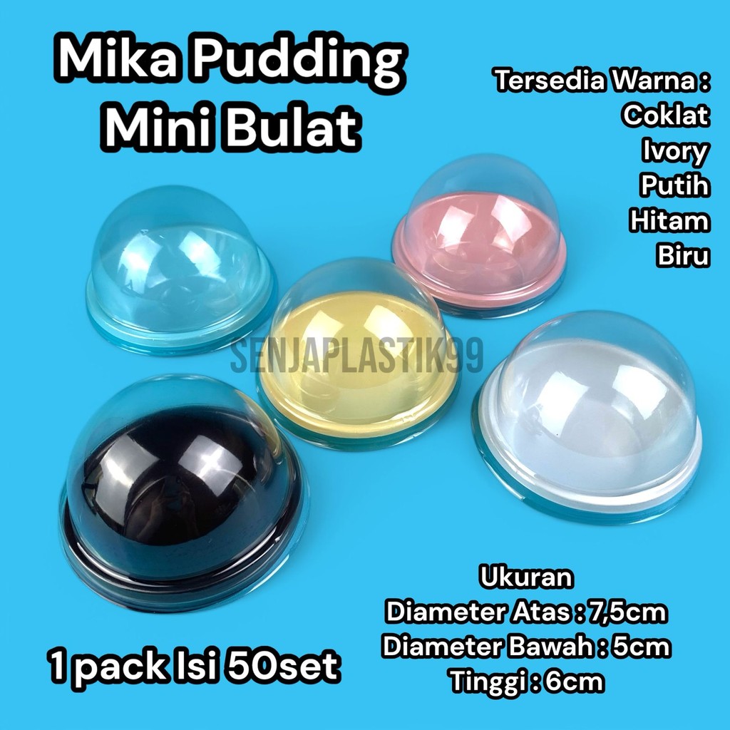 Jual Mika Puding Mini Bulat - Isi 50set / Tray Mooncake - Mika Mochi - Cupcake Egg Yolk Puff ...