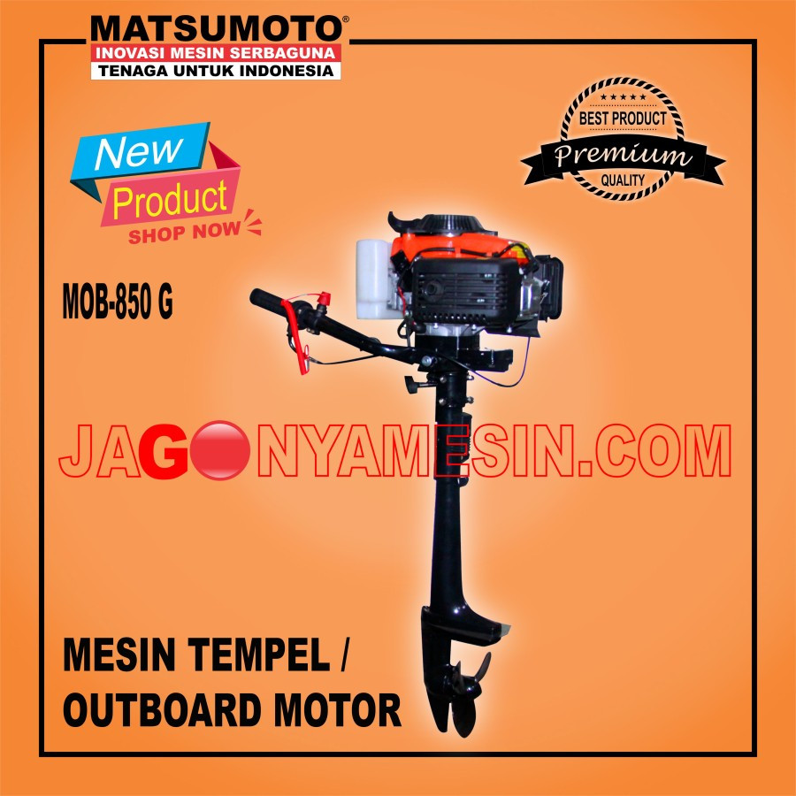 Jual MATSUMOTO MESIN TEMPEL PERAHU OUTBOARD MOTOR MOB 850 G 5 HP ORIGINAL BERGARANSI | Shopee ...