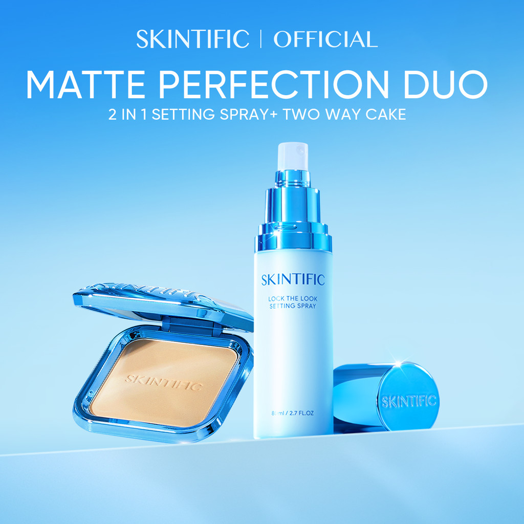 Jual SKINTIFIC - 2pcs Paket-Beauty Makeup Set | Two Way Cake Ultral ...