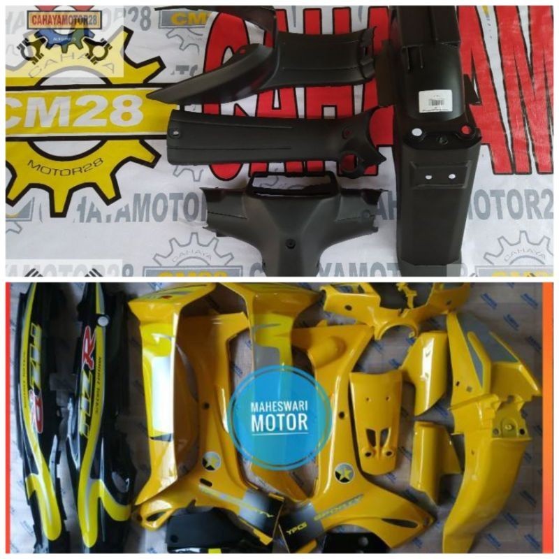 Jual Full Bodi Dan Striping Yamaha Fiz R Warna Kuning Hitam Caltex ...