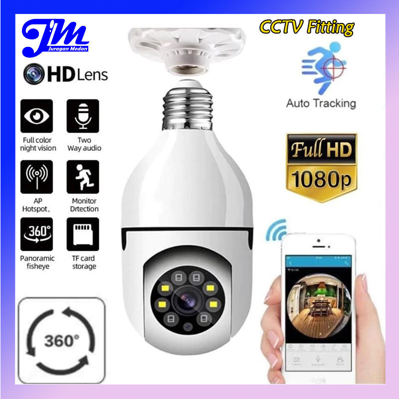 Jual Kamera CCTV V380 Wireless Wifi CCTV 360 Derajat CCTV IP CAM Smart ...