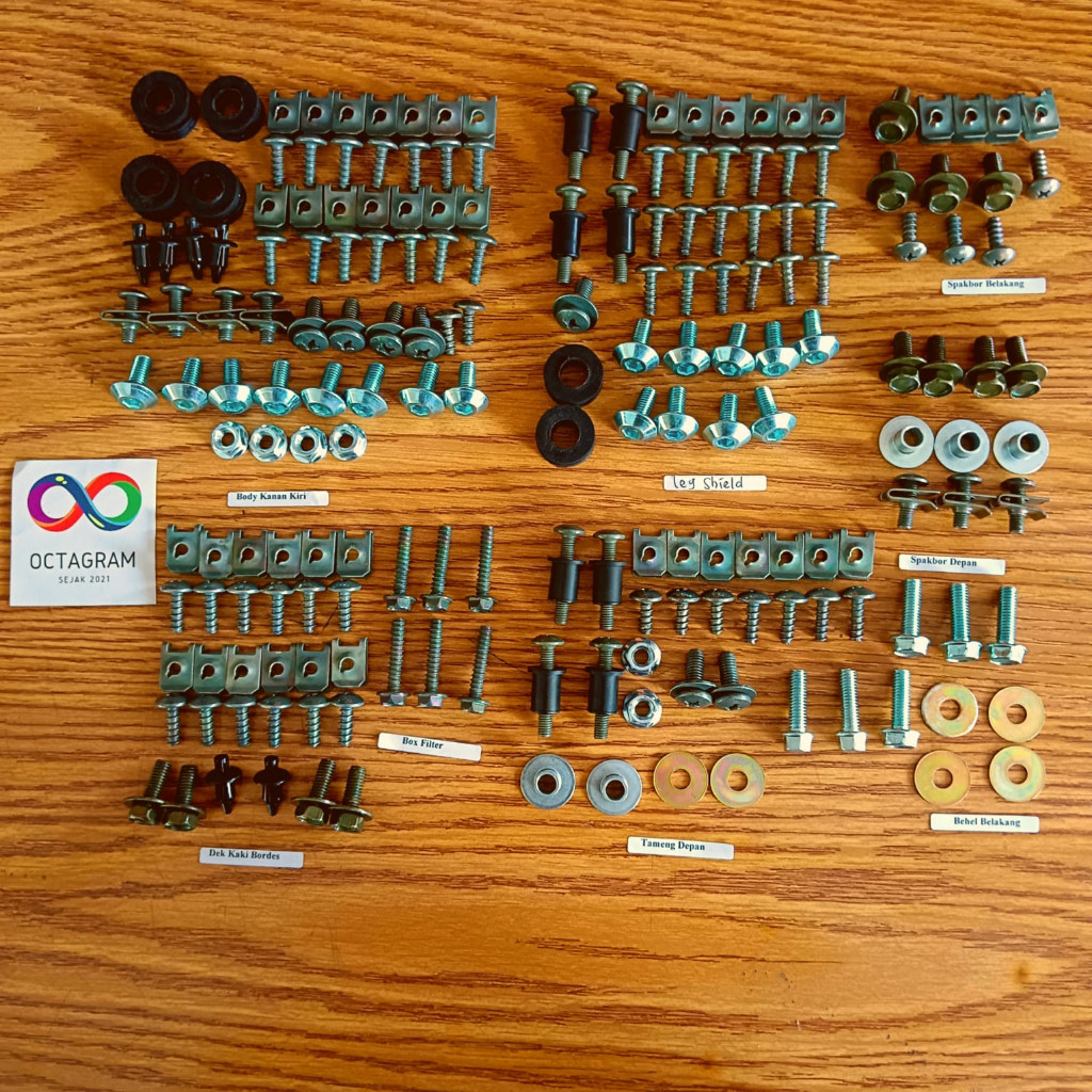 Jual Baut Body Full set X-Ride 115c/Baut Full body Yamaha X-RIDE 2013 ...