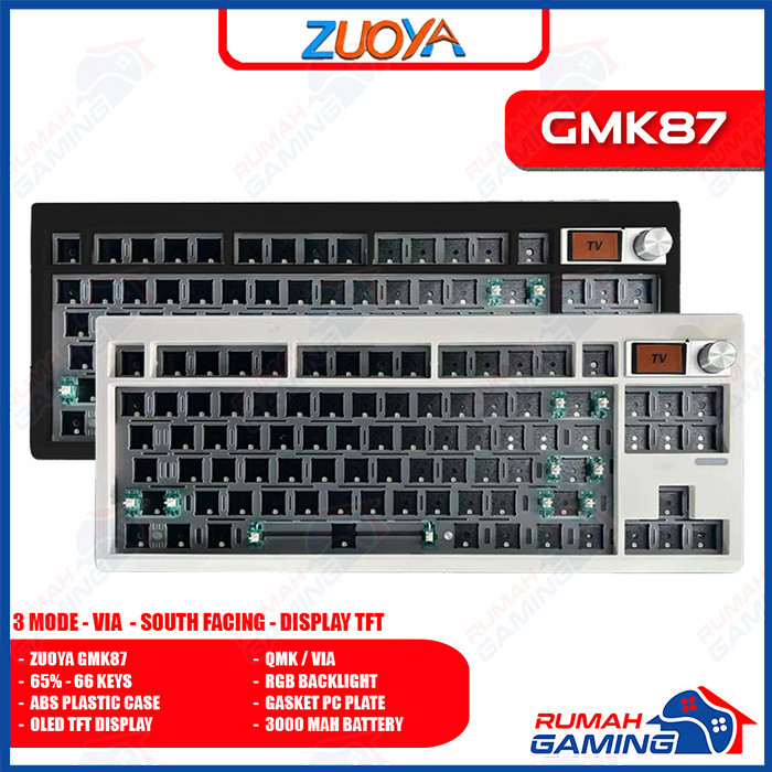 Jual ZUOYA - GMK87 - TKL - 85% - South - RGB TFT Display VIA ...