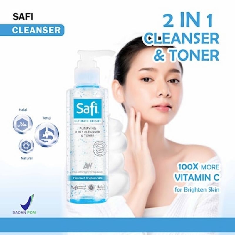 Jual SAFI ULTIMATE BRIGHT PURIFYING 2IN1 CLEANSER & TONER | Safi ...