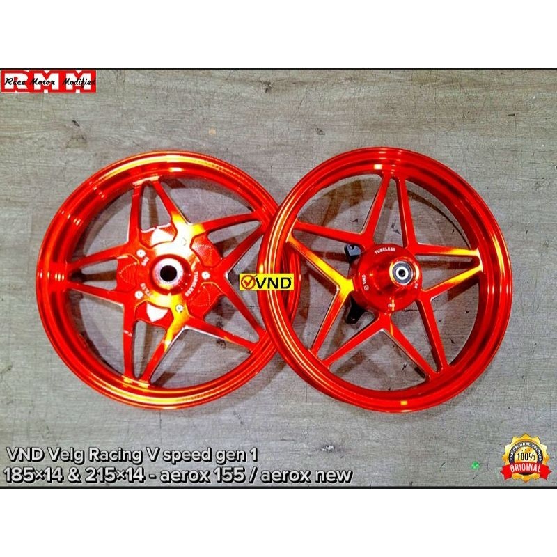 Jual VND RACING VELG V speed gen 1 185×14 & 215×14 aerox 155 / aerox new | Shopee Indonesia