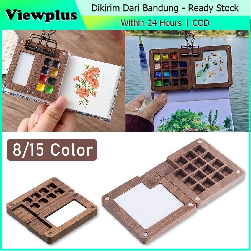 Jual Mini Palette Wooden Magnetic / Color Palette Disk Magnetic Wooden ...