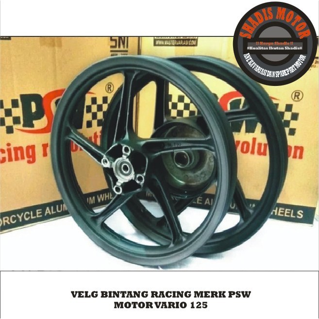 Jual Velg Bintang Motor Merk PSW Ukuran 160/185 Ring 14 Motor Vario 125 ...