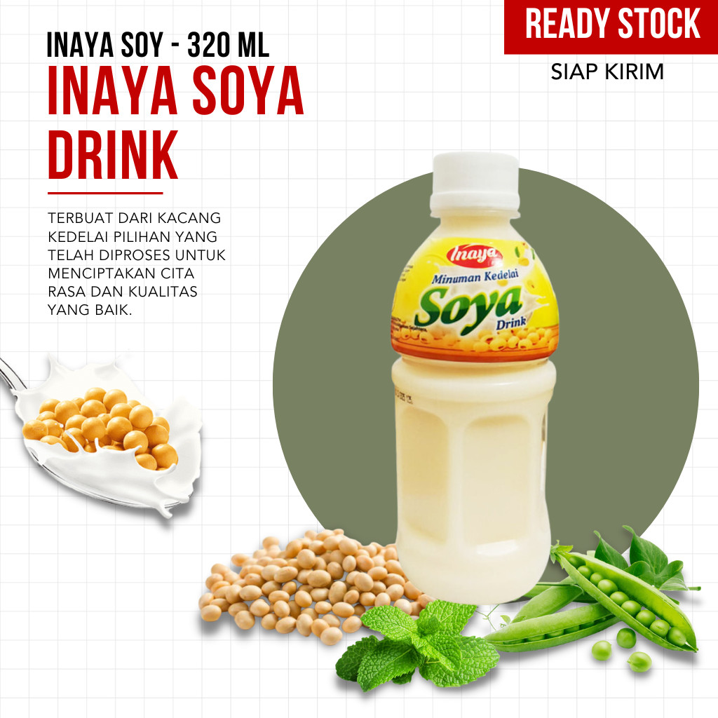 Jual Inaya Soya Botol Original Soy Bean Milk Susu Kedelai - 320 ml ...