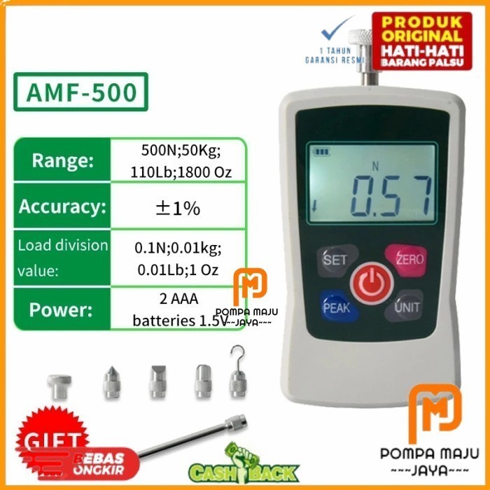 Jual Aliyiqi AMF-500 digital push pull force gauge 500N 50kg ...
