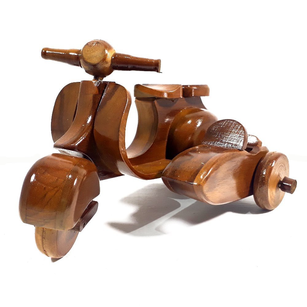 Jual Miniatur Pajangan Motor Vespa Sidecar Kayu Jati Asli | Shopee ...