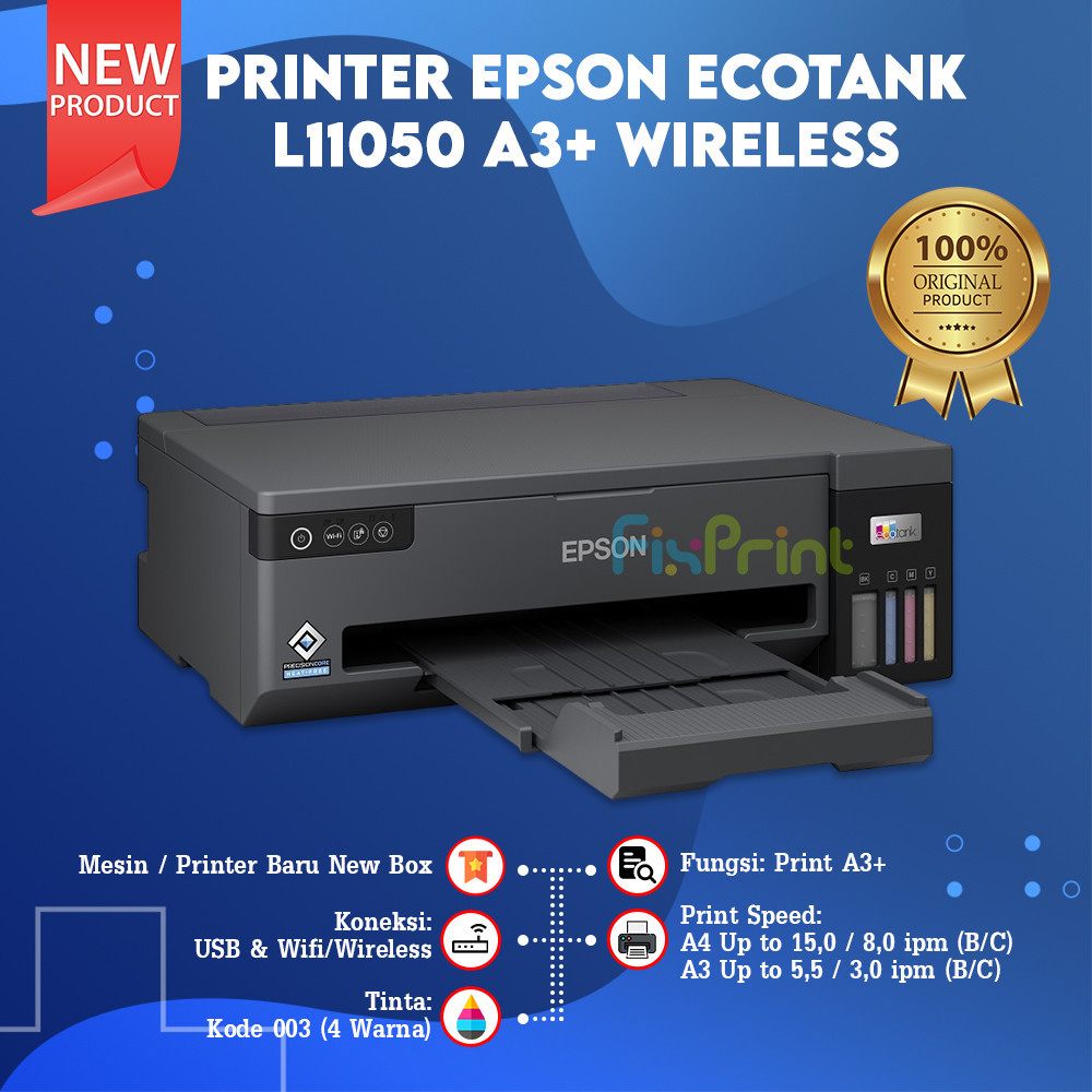 Jual Printer Epson L11050 EcoTank A3+ Pengganti Printer L1300 Wireless ...