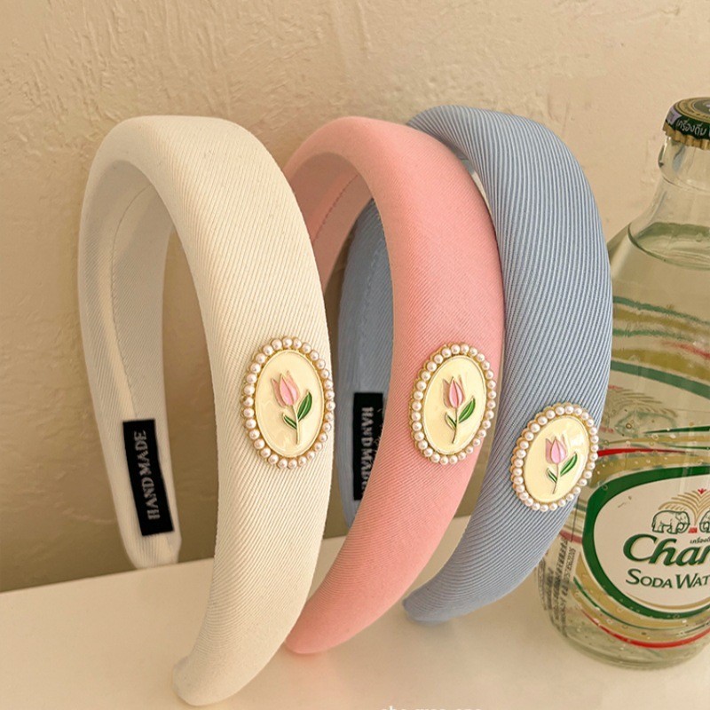 Jual Town Shell - Vintage Tulip Pastel Korean Head Band / Bando Korea ...