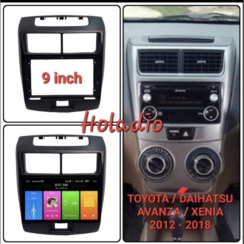 Jual FRAME HEAD UNIT ANDROID 9 INCH UNTUK AVANZA/ VELOZ TH 2012-2018 / FRAME 9" / FRAME AVANZA ...