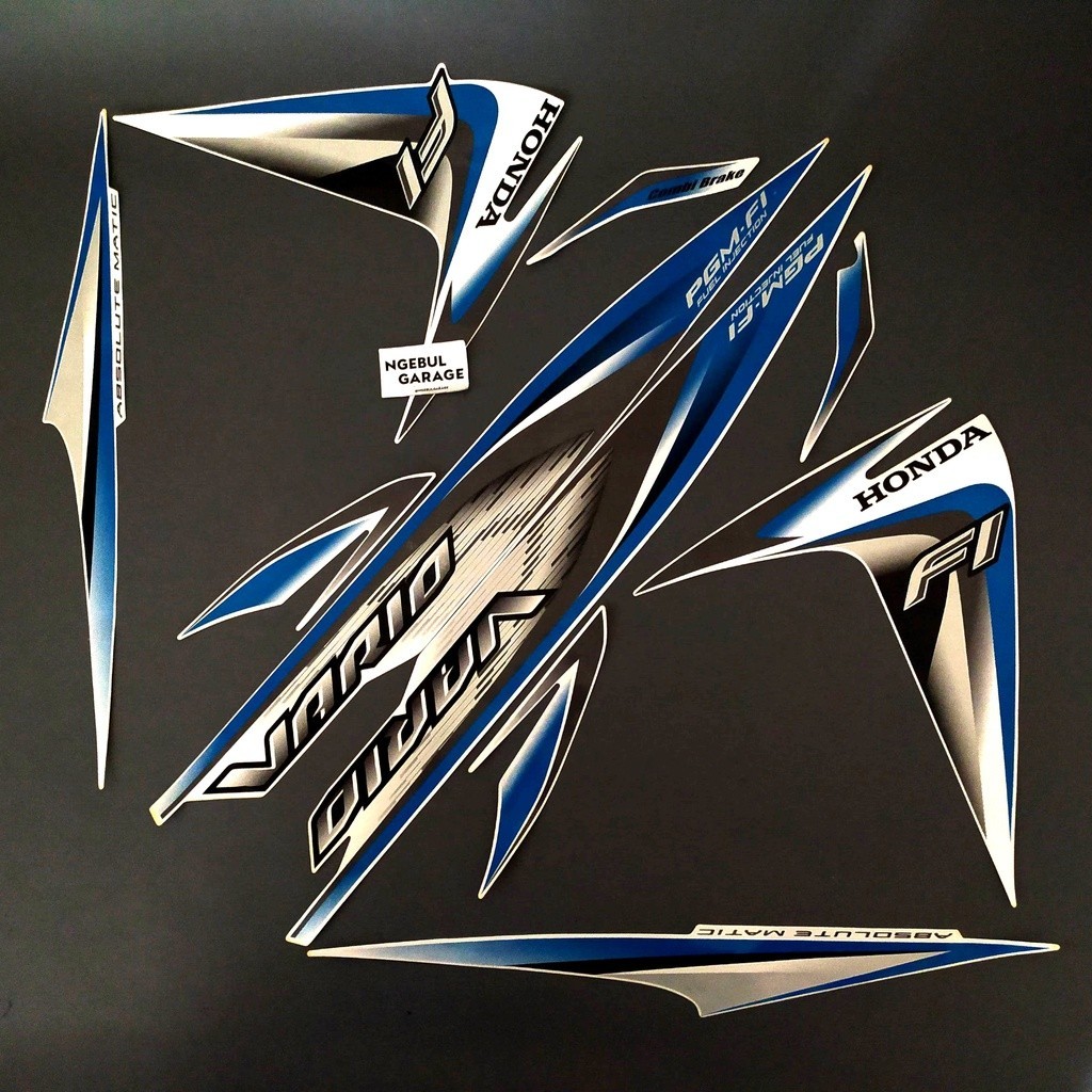 Jual Stiker Vario 110 FI Striping 2014 HONDA IMI BIRU PUTIH SILVER ...