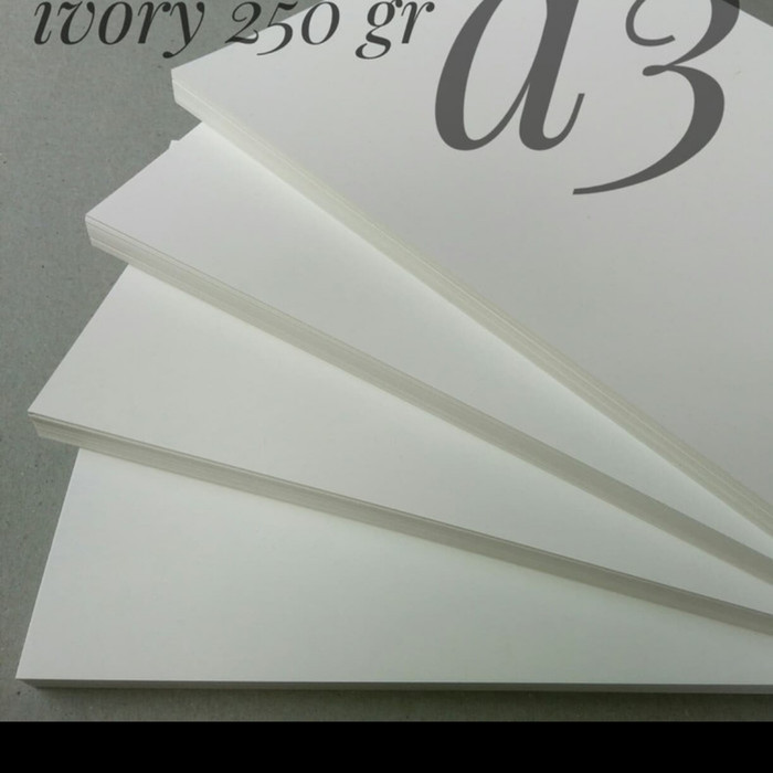 Jual kertas ivory 250 GSM ukuran A3 isi 50 lembar | Shopee Indonesia