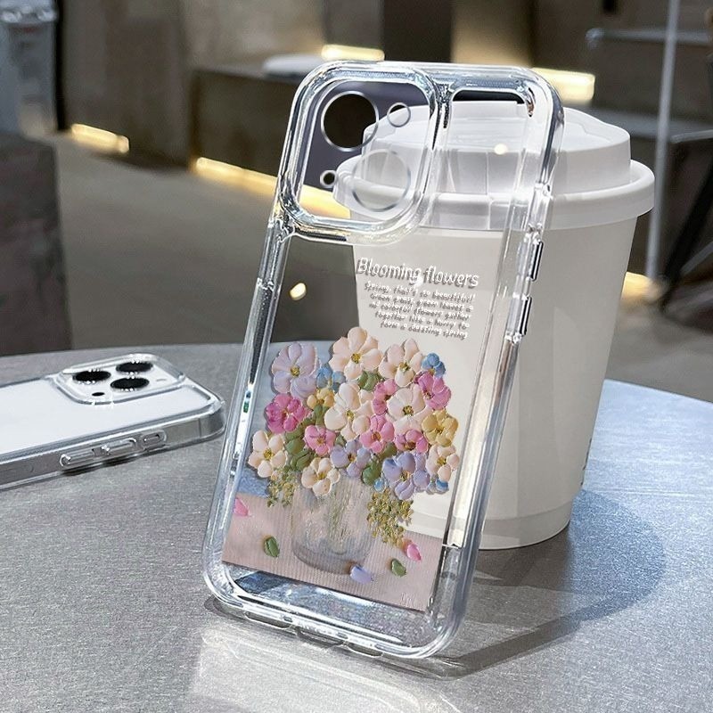 Jual Bunga lukisan cat minyak Flower Case HP VIVO V50 Lite V40 Lite Y19s Y29 V30 Pro V30E Y100 ...