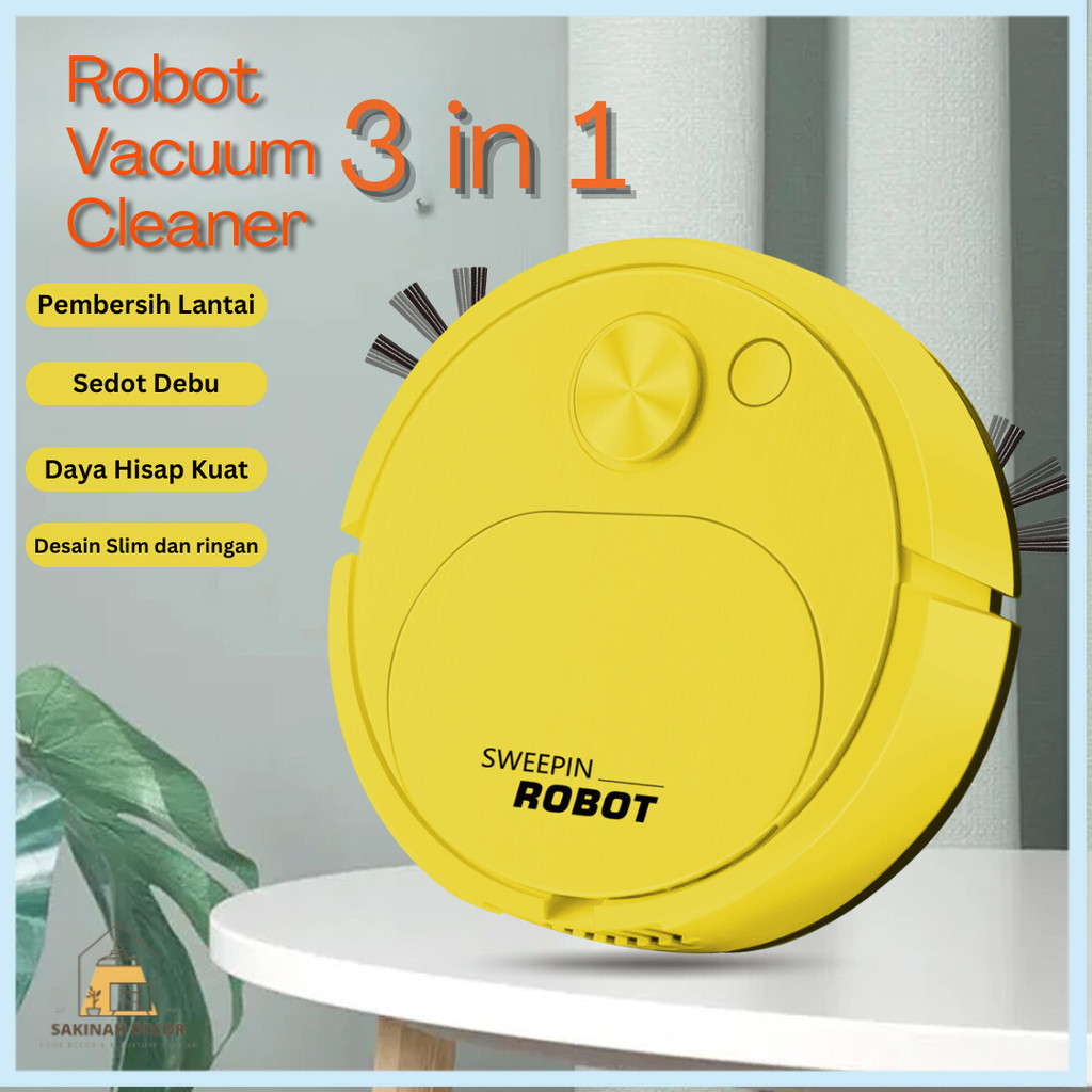 Jual Robot Pembersih Lantai 3-in-1 Robot Penyedot Debu Vacuum Cleaner | Shopee Indonesia