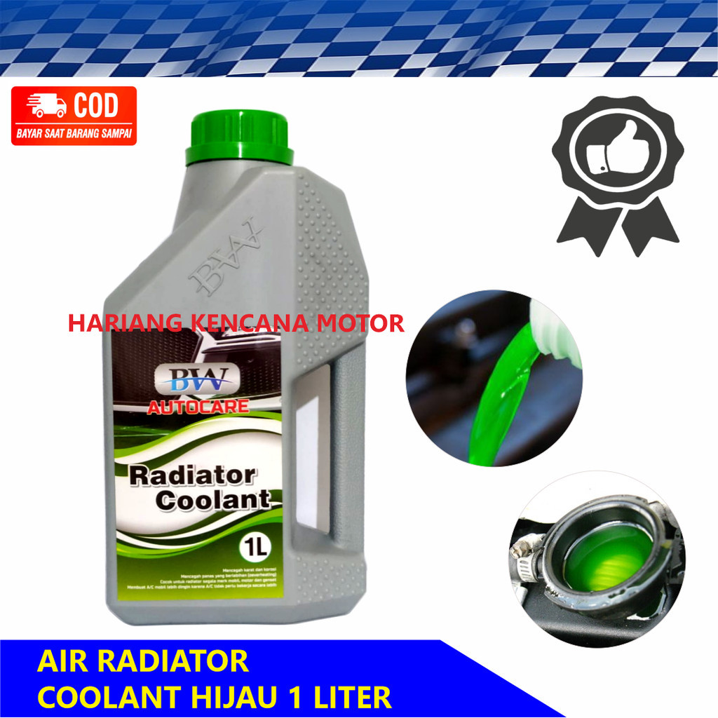 Jual Air Radiator Coolant BW Hijau 1 Liter Cairan Pendingin Motor Mobil ...