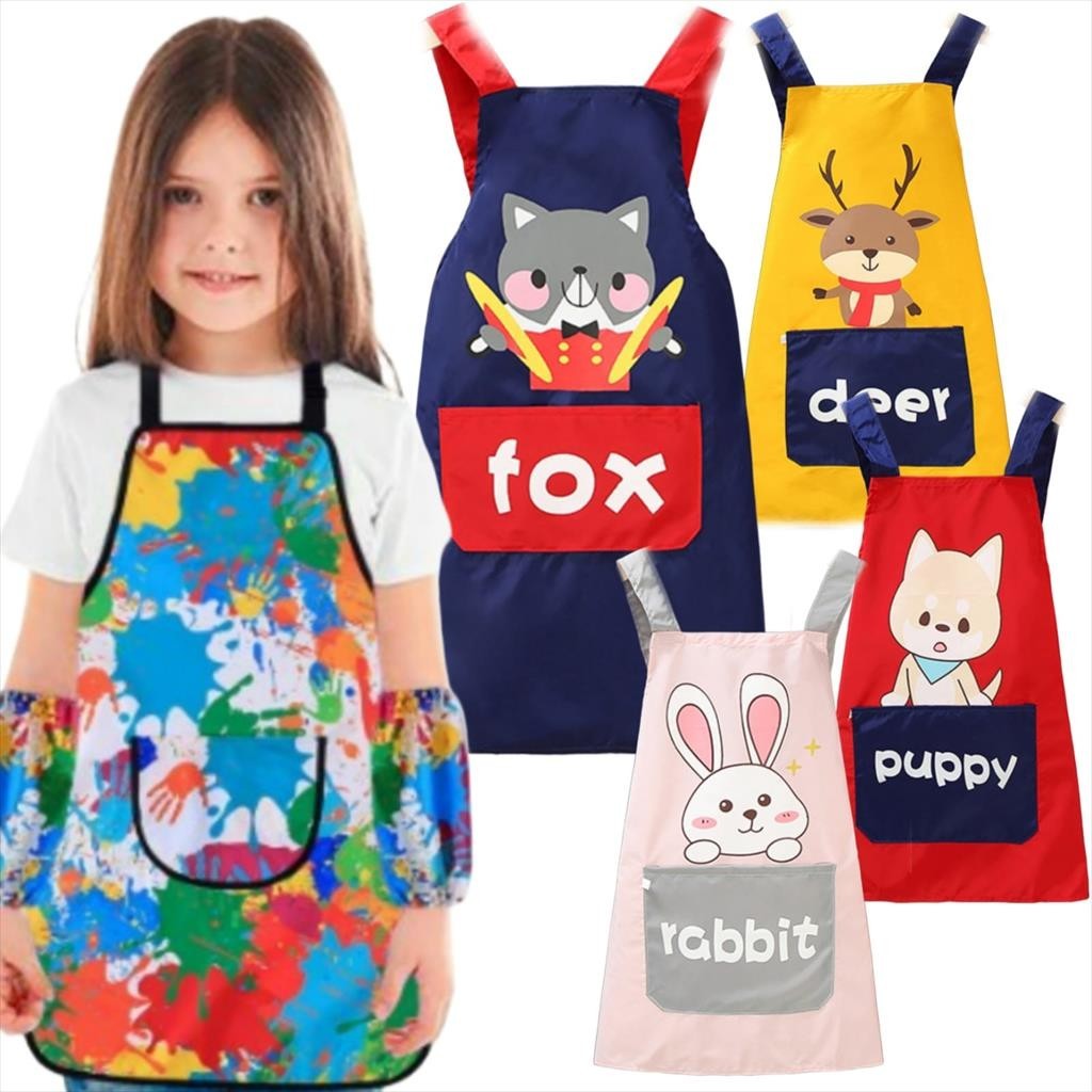 Jual JM0086 Apron Anak Animal Celemek Anak Cooking Apron Painting Lukis ...