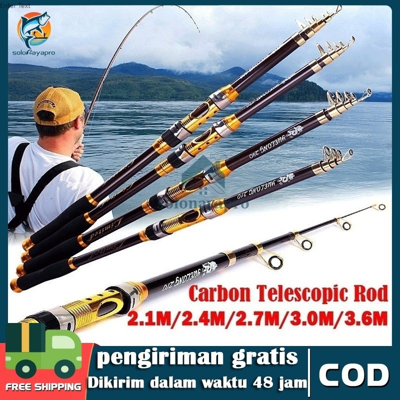Jual Joran Pancing Carbon Fiber Sea Fishing Rod 2.1M-3.6M/7 Tongkat Stik Pancing 3.6Meter Stick ...
