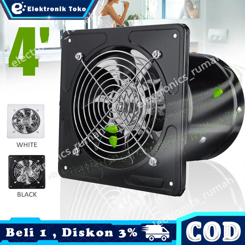 Jual 4 Inch Exhaust Fan Kipas Angin Plafon 4 Inch kipas atap kipas kamar mandi kipas dapur Kipas ...