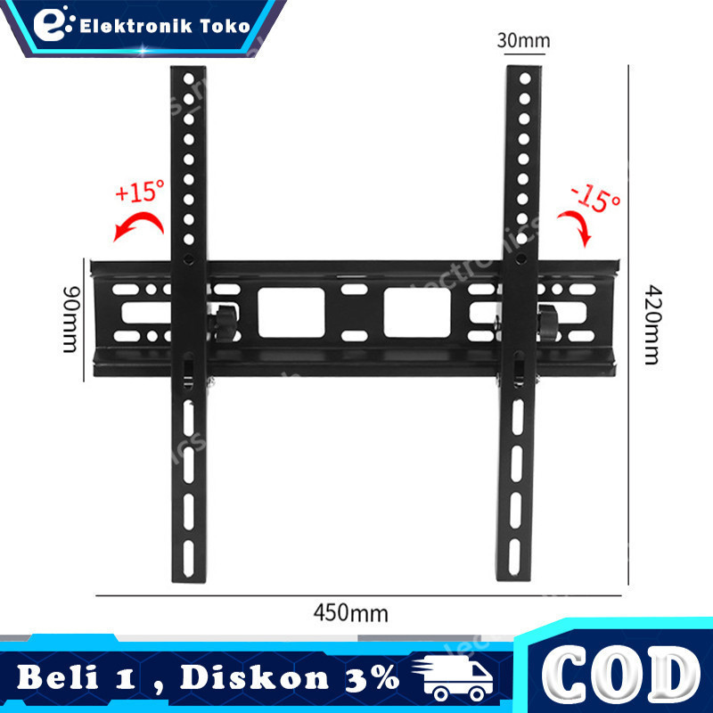 Jual Bracket Tv LED LCD 32" s/d 55" inch LEBIH TEBAL!! Universal 55 50 ...