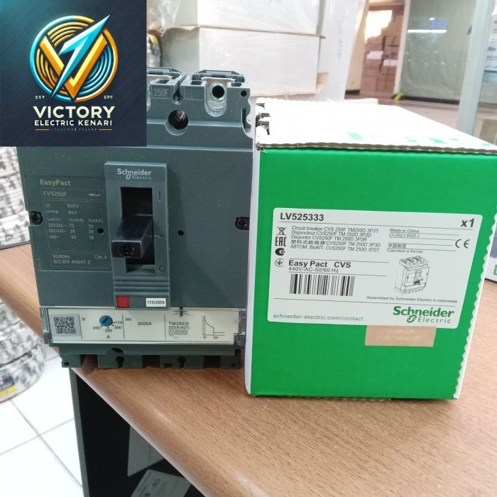 Jual SCHNEIDER MCCB 36KA CVS250F 3P 250A TMD LV525333 | Shopee Indonesia