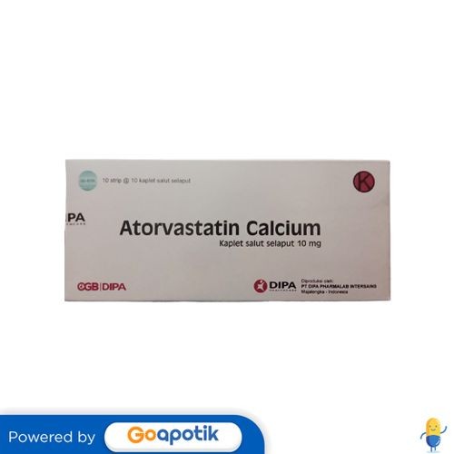 Jual Atorvastatin Calcium Dipa 10 Mg Box 100 Kaplet | Shopee Indonesia