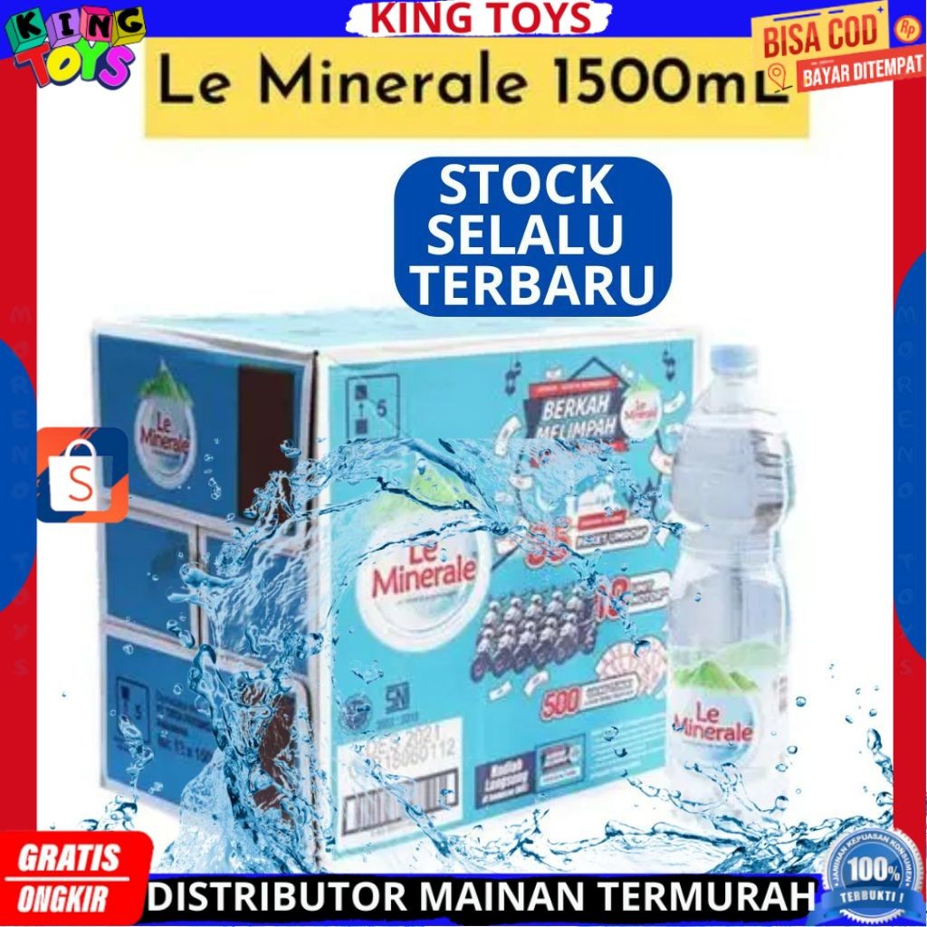 Jual Air Mineral LE MINERALE LEMINERAL 1500 ML 1,5 Liter Isi 12 Botol ...
