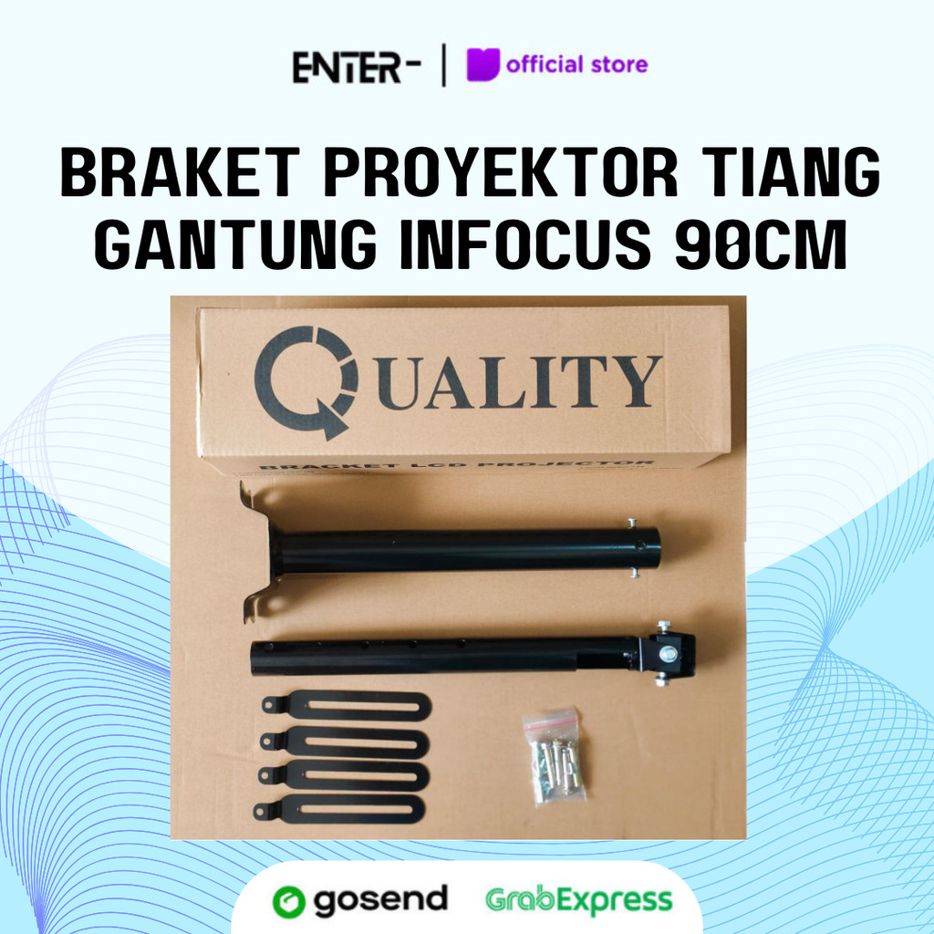 Jual Bracket Projektor Braket Proyektor Tiang Gantung Infocus 90cm ...