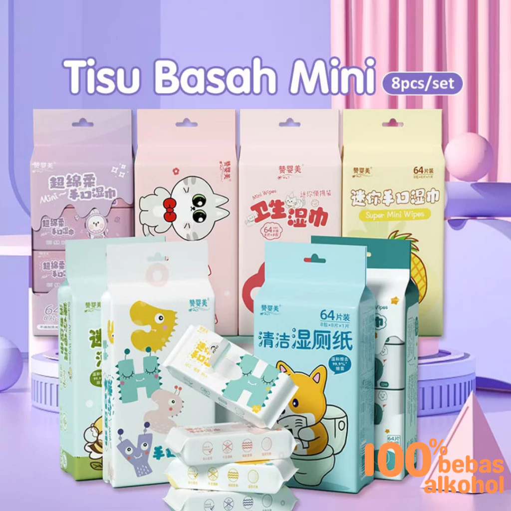 Jual Tissue Basah Mini / Tissue Karakter | Shopee Indonesia