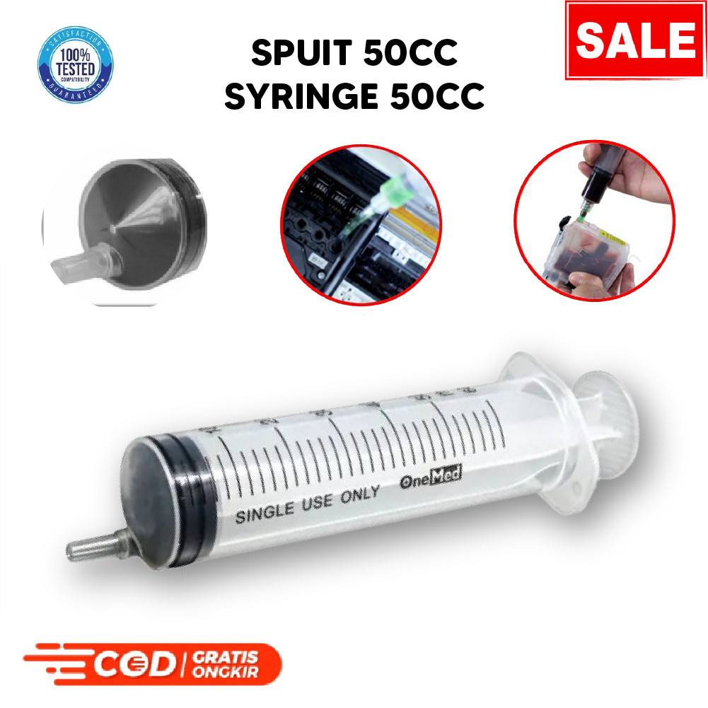 Jual Spuit 50cc Syringe 50cc Suntikan tinta 50ml Spuid ukuran 50 ml ...