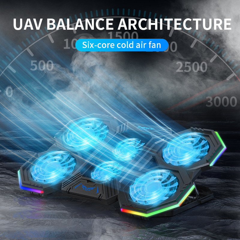 Jual RGB Gaming Laptop Cooling Pad Air Cooler Notebook Stand Holder ...