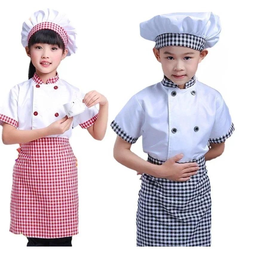 Jual Children's Chef Costumes Games Chef Uniform Cooking Uniform for ...