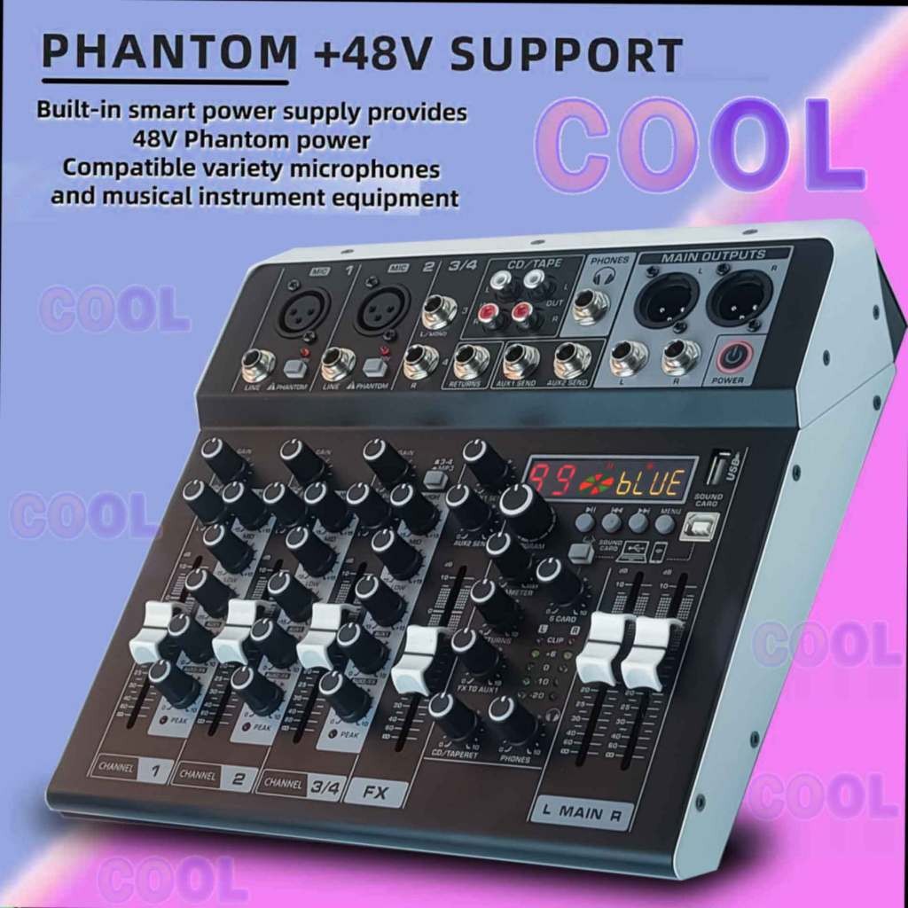 Jual MIXER AUDIO Mixer profesional, saluran 4/7, sumber daya phantom ...