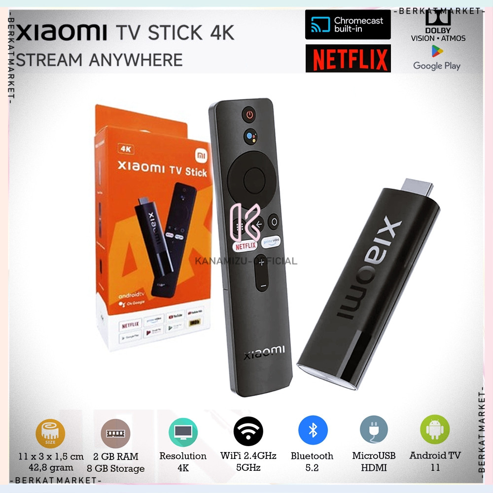 Jual Xiaomi Xiomi Mi Stick Stik 4k Box S Ultra Hd Gen 2 Android 11 Ram ...